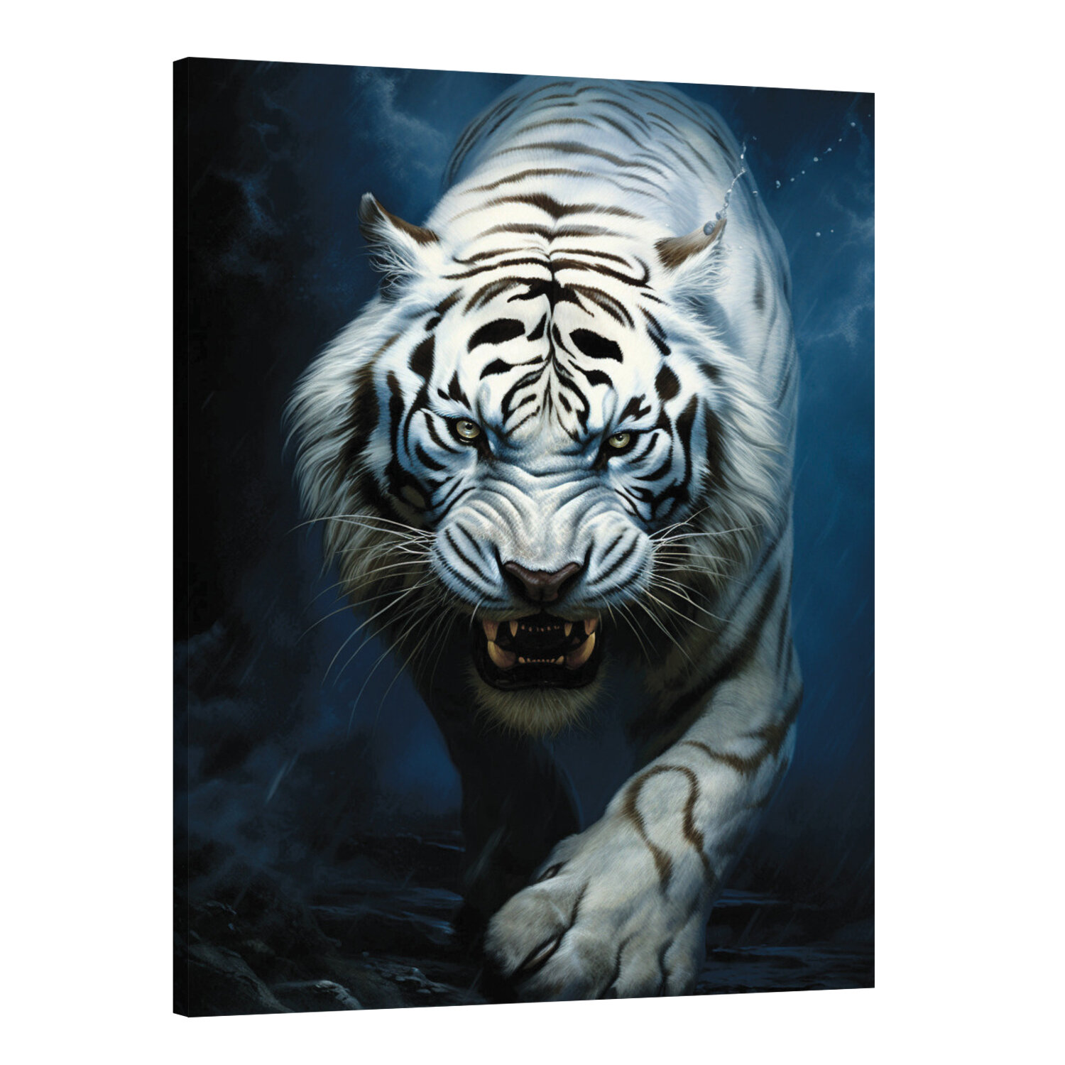 Интерьерная картина 50х70 "Белый тигр"