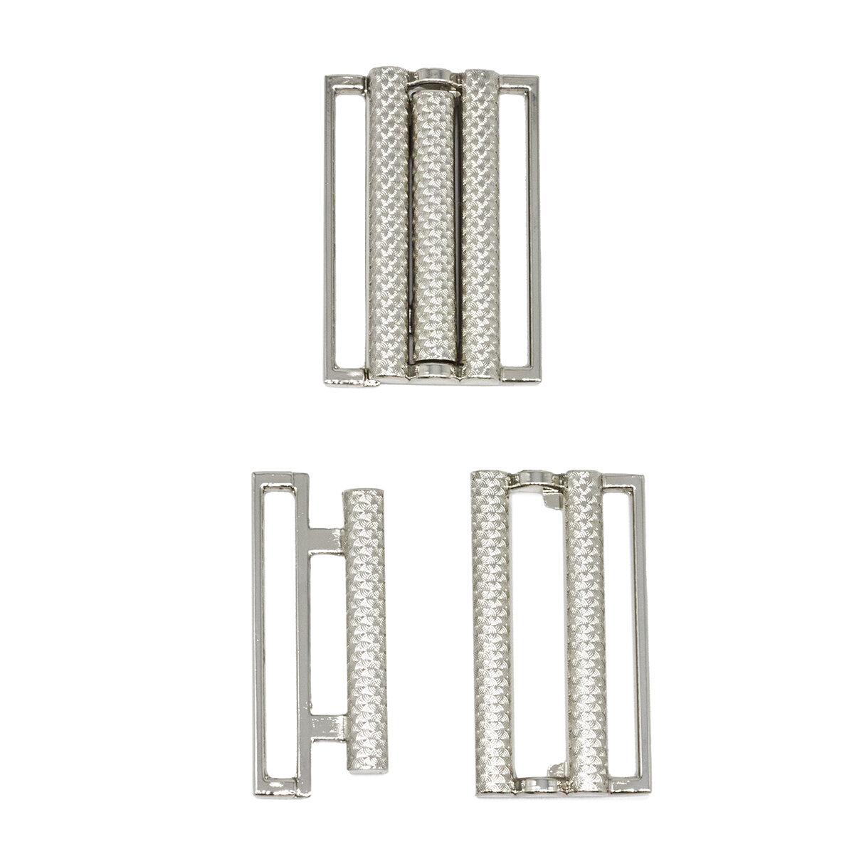 Пряжка застежка для ремня 40 мм (45*31 мм), BIG, 69200, металл (никель), 4 шт