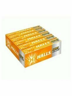 HALLS карамель леденцовая с витамином С и вкусом апельсина 25 г х 12 штук