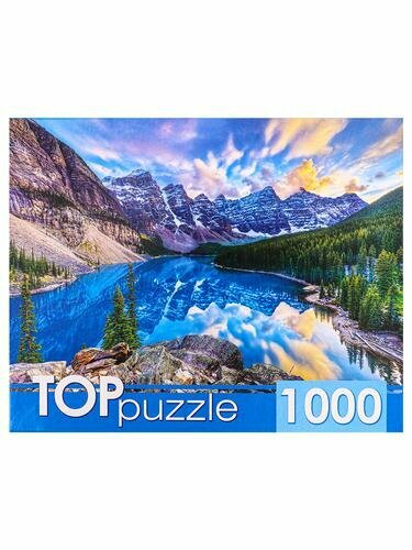 ПазлыTOPpuzzle 1000 деталей. Канада. Рассвет над озером Морейн ГИТП1000-4135, (Рыжий кот) ()