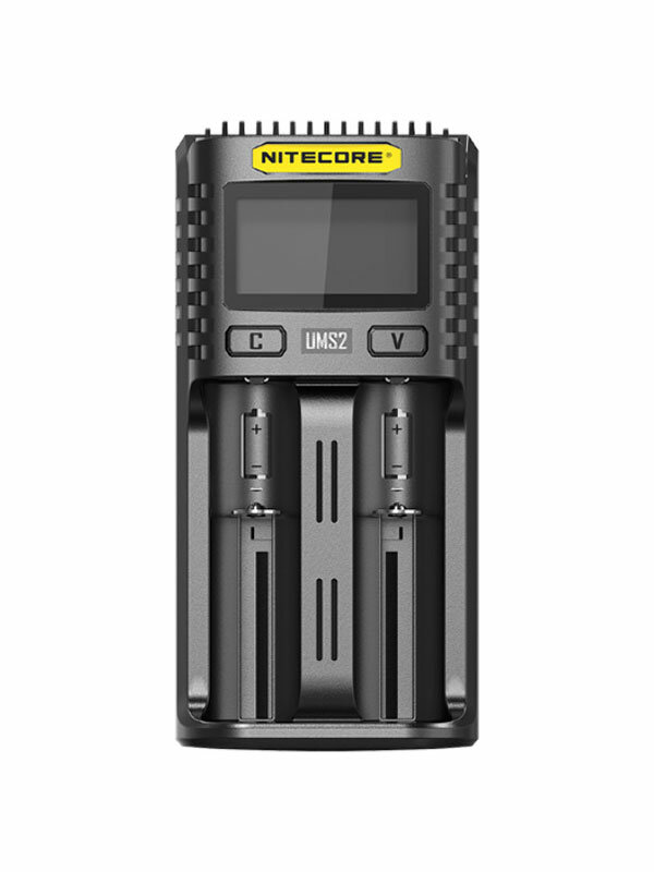 Зарядное устройство Nitecore UMS2 18650/21700 на 2*АКБ Intellicharge V2, совместимо с Li-ion/IMR и Ni-MH/Ni-Cd аккумуляторами, с автоматическим определением