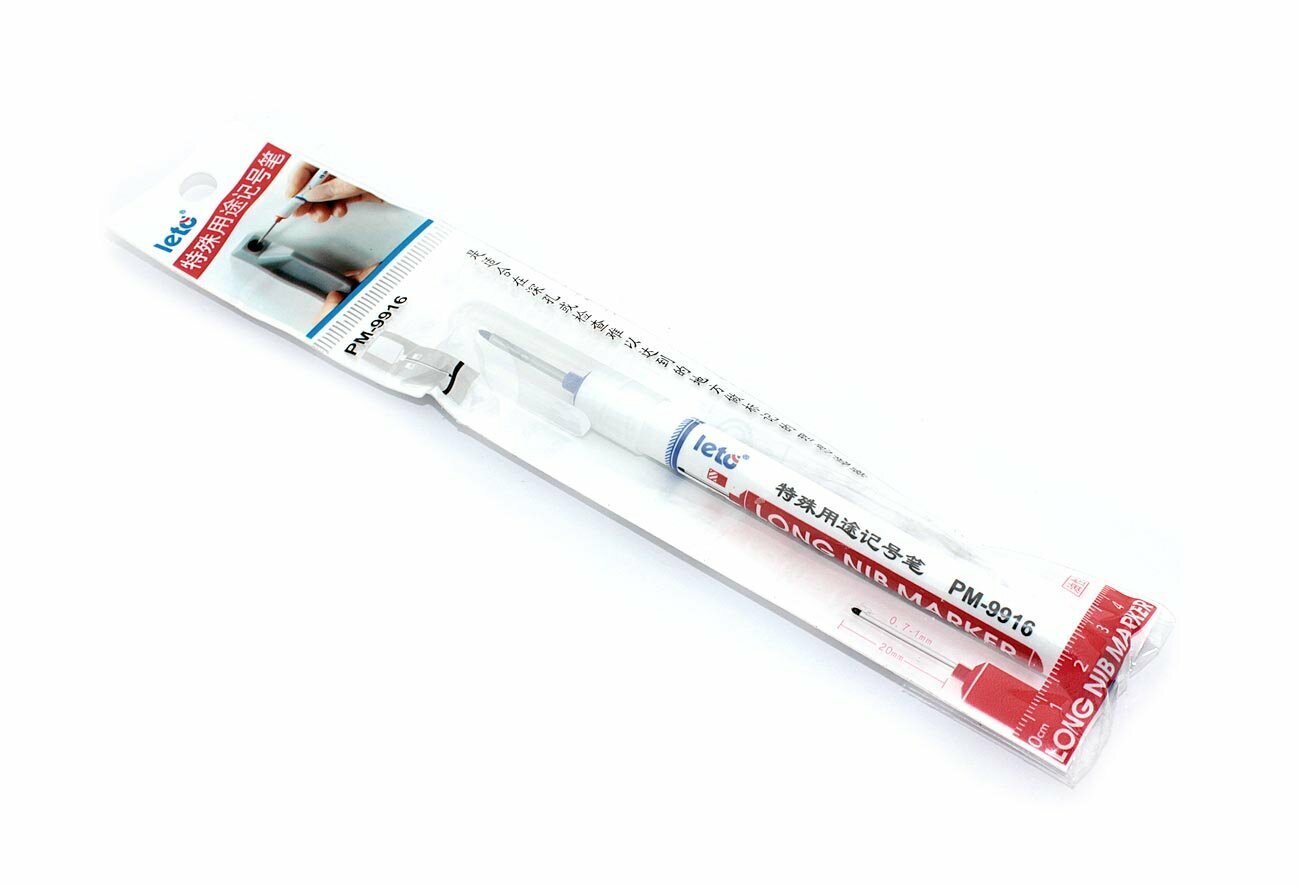 Маркер для труднодоступных мест строительный, синий