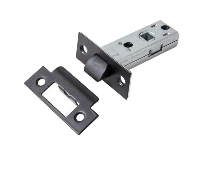 Защелка межкомнатная, пластиковый язычок, черный