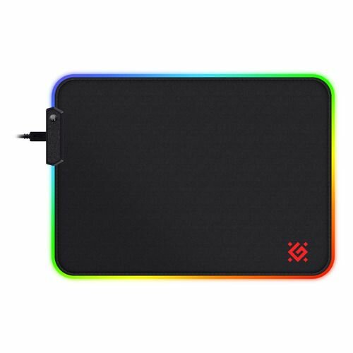 Коврик для мыши Defender Black (M) черный, каучук + ткань, 350х300х4мм [50008]