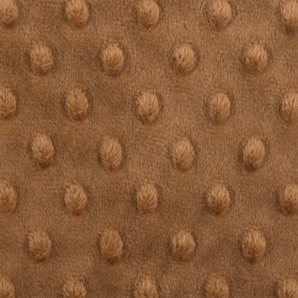 Ткань для игрушек, плюш "PEPPY" PEVD, 48x48см, 309г/кв. м, 100% полиэстер 34 св. коричневый