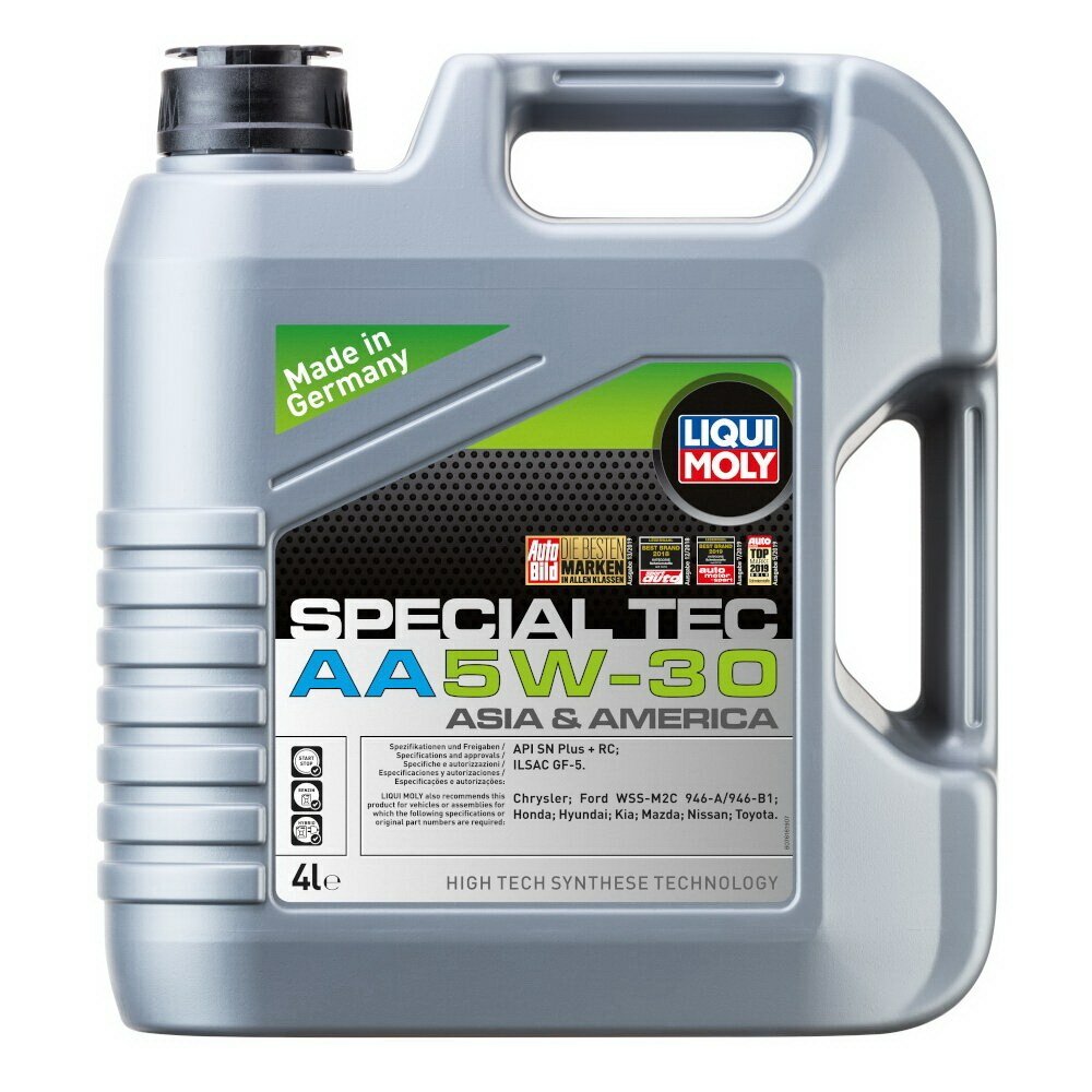 Масло моторное liqui moly leichtlauf special aa 5w-30 синтетическое 4 л 7616/7516