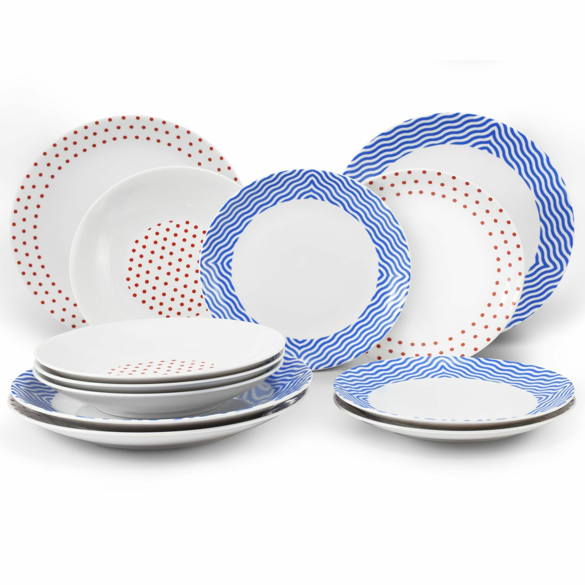 Набор тарелок Leander "Морская коллекция" 12 предметов на 4 персоны