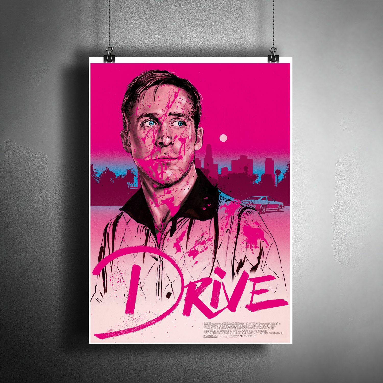 Постер плакат "Фильм: Драйв. Drive. Актёр Райан Гослинг" / Декор для дома, офиса, комнаты, квартиры, детской A3 (297 x 420 мм)
