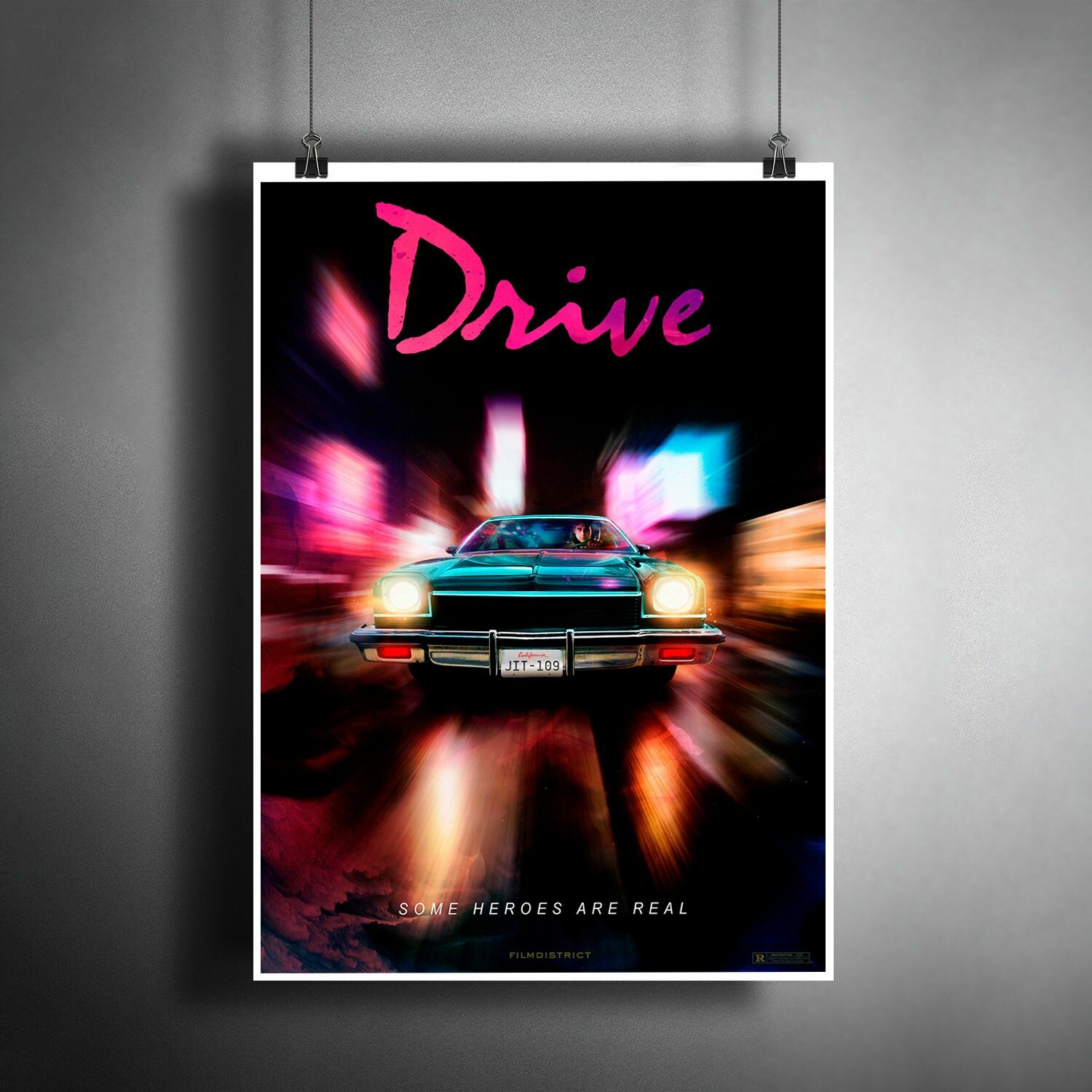 Постер плакат "Фильм: Драйв. Drive. Актёр Райан Гослинг" / Декор для дома, офиса, комнаты, квартиры, детской A3 (297 x 420 мм)