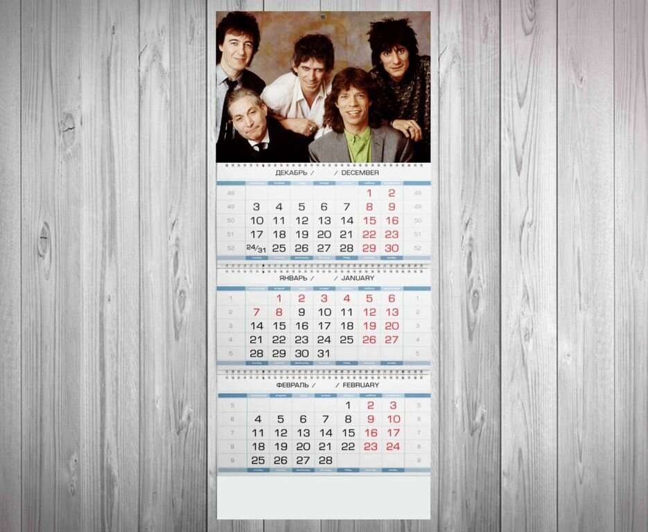 Календарь квартальный The Rolling Stones, Роллинг Стоунз №3