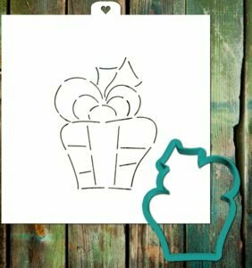 Трафарет+форма (вырубка) «Подарок 1» (Lubimova)