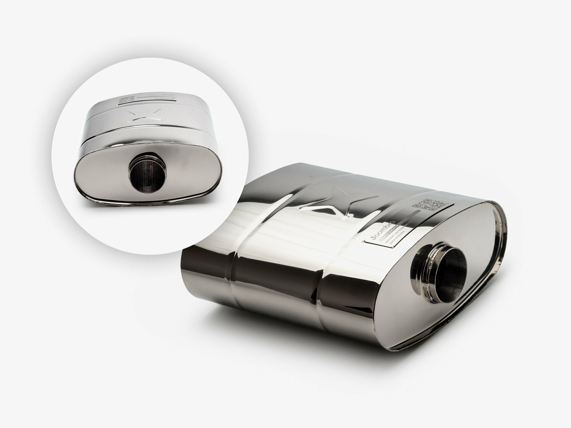 Глушитель Прямоточный Joombra 76 из Нержавеющей стали для выхлопной системы Автомобиля