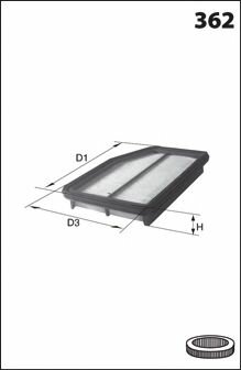 Фильтр воздушный MECAFILTER ELP9402