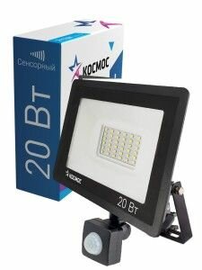 Прожектор LED с датчиком движ.20W(1600lm)SMD 6500K Космос IP65
