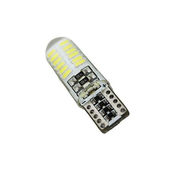 Лампа светодиодная T10(W5W) 12V 24 SMD диодов 1-конт без цоколя Белая SKYWAY Габариты,