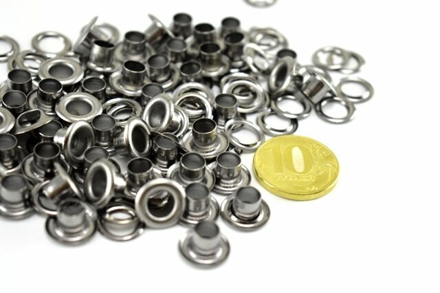 Люверсы №4 6мм нерж Черный никель (уп 50 шт) Proknopka