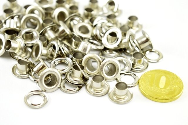 Люверсы №4 6мм нерж никель (уп 50 шт) Proknopka