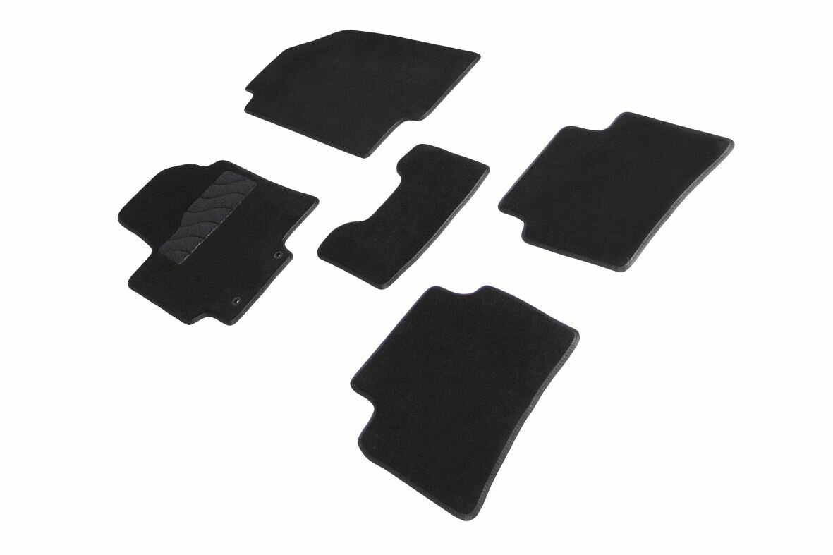 Ворсовые коврики LUX HYUNDAI SOLARIS 2, KIA RIO 4, Kia X-line 2017-н. в. черные Seintex 89149