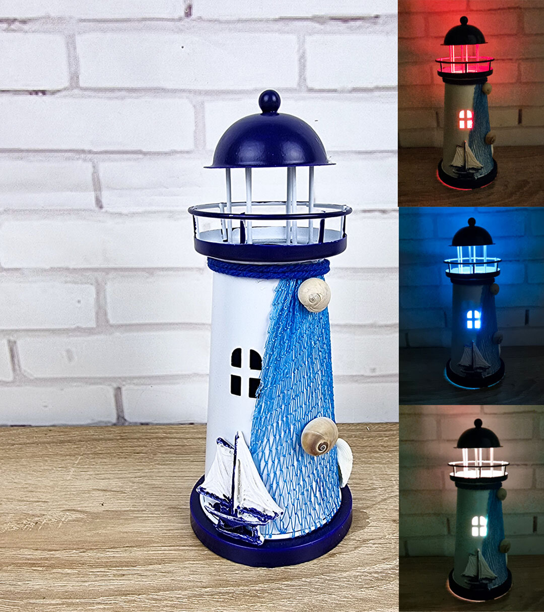 Маяк 18х7х7 см, led подсветка, металл, D-SHIP