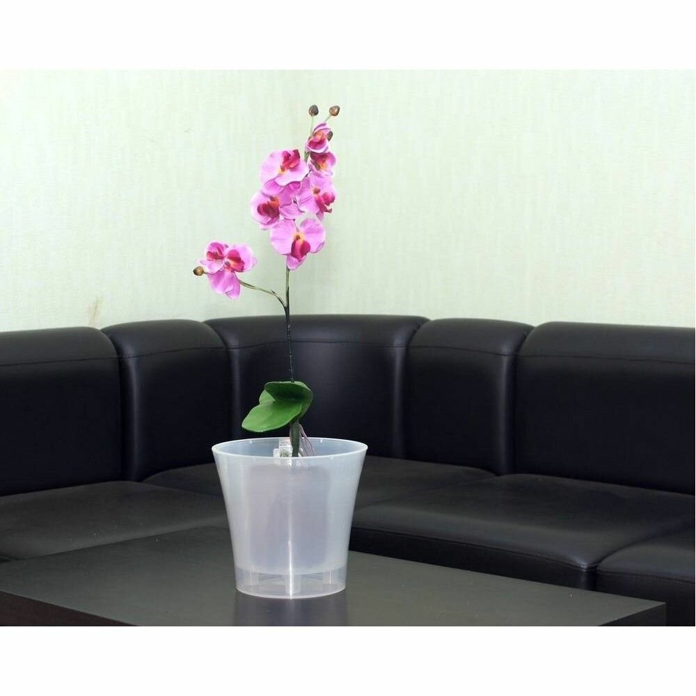 Кашпо для орхидей пластиковое прозрачное d22 см h20 см 5 л