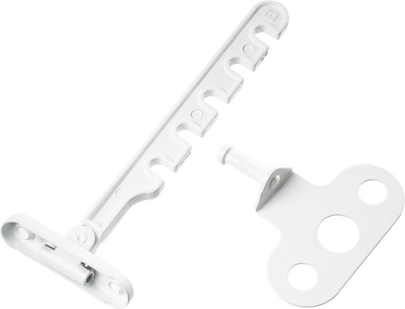 Ограничитель открывания створки пластиковых окон и дверей (пластик + мет. саморезы)