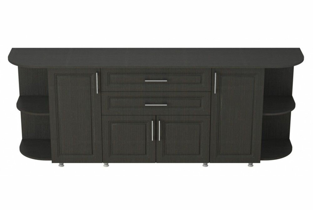 Комод "Валенсия" №4 (МДФ) Венге/Венге шелк (Премиум) (Премиум)