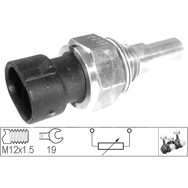 ERA 330107 (013013380477A / 0280130014 / 0824121245) датчик темп. охл. жидкости Chevrolet (Шевроле) Lanos (Ланос) / Daewoo