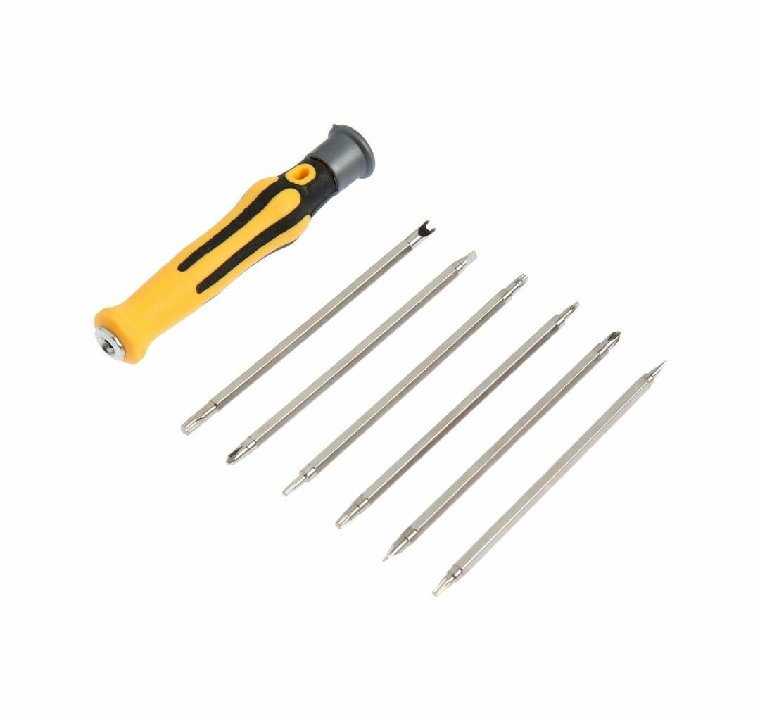 Отвертки для точных работ, 12 в 1, держатель, двухсторонние биты 6 шт.