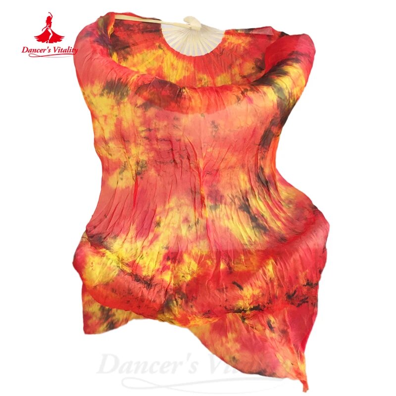 Шелковые веера для танца живота Dancer's Vitality М, Синий, Озеро синее