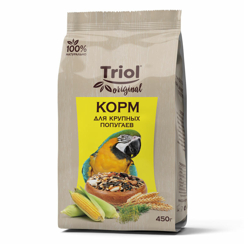 Triol Корм Original для крупных попугаев, 450 г 0.45 кг