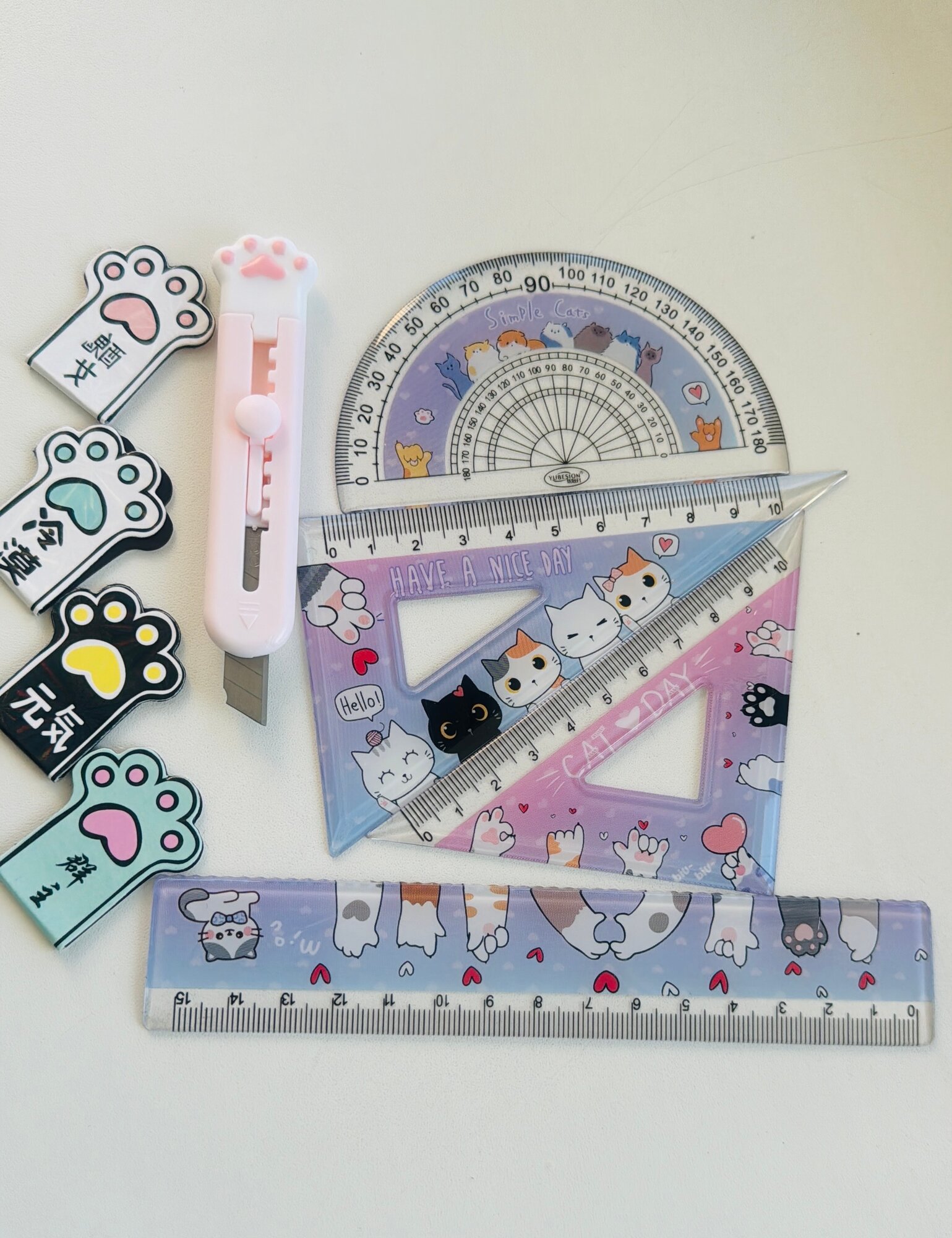 Детский канцелярский набор "Котики"