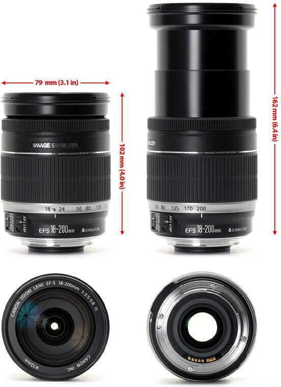 Объектив Canon EF-S 18-200mm f/3.5-5.6 IS мощный диапазон фокусных расстояний для любых задач