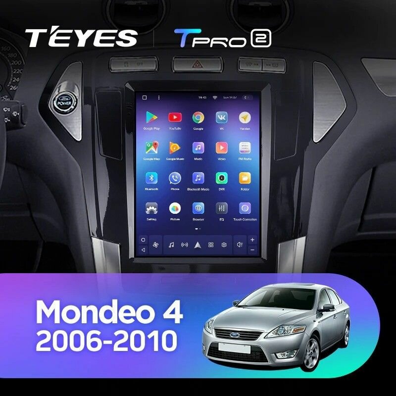Штатная магнитола Tesla style Teyes TPRO 2 4/32 Ford Mondeo 4 (2006-2010)