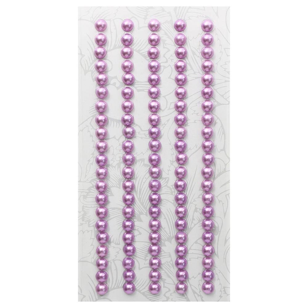 Декоративные стразы-наклейки 7704131-Z27 Жемчуг цвет сиреневый 5 мм, цена за 1 уп.