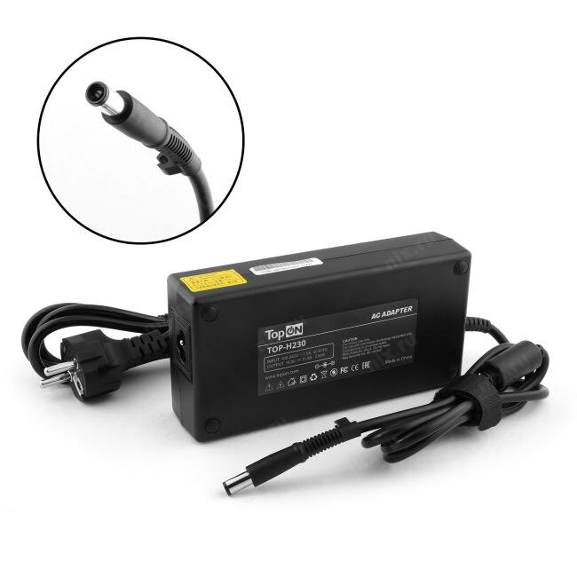 TopON TOP-H230 Блок питания TopON для ноутбука HP 19.5V 11.8A (7.4x5.0) 230W PN: HSTNN-DA12S