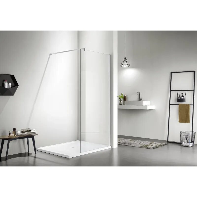 Душевая перегородка Aquatek 100x200 AQ WIW 10020CH стекло прозрачное профиль хром