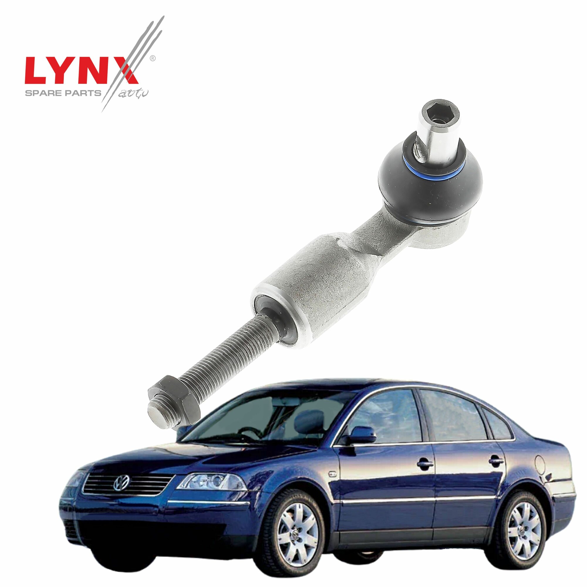 Наконечник рулевой Volkswagen Passat B5 (5) / Фольксваген Пассат 1996 1997 1998 1999 2000 / правый, 1шт, LYNXauto