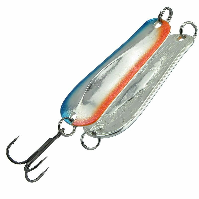 Блесна литьевая из латуни на жереха, покрыта золотом и серебром RB Мамба 15гр - 127