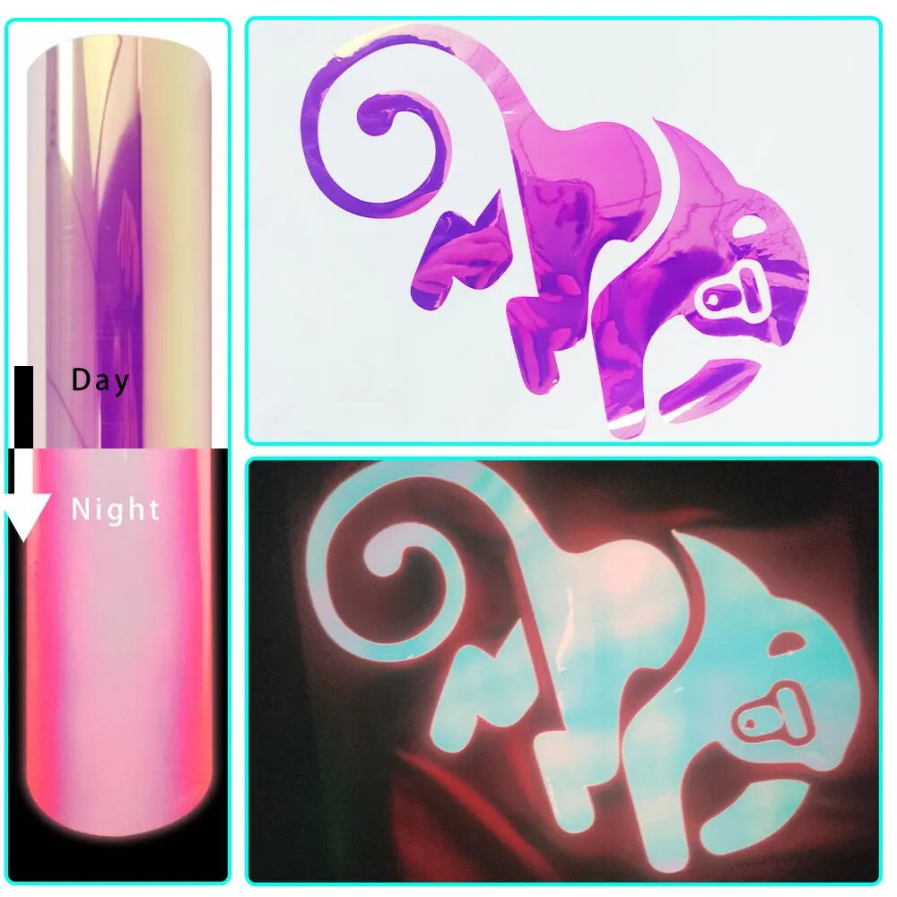 Голографический термотрансферный винил Glow in the dark 25x20 см E019