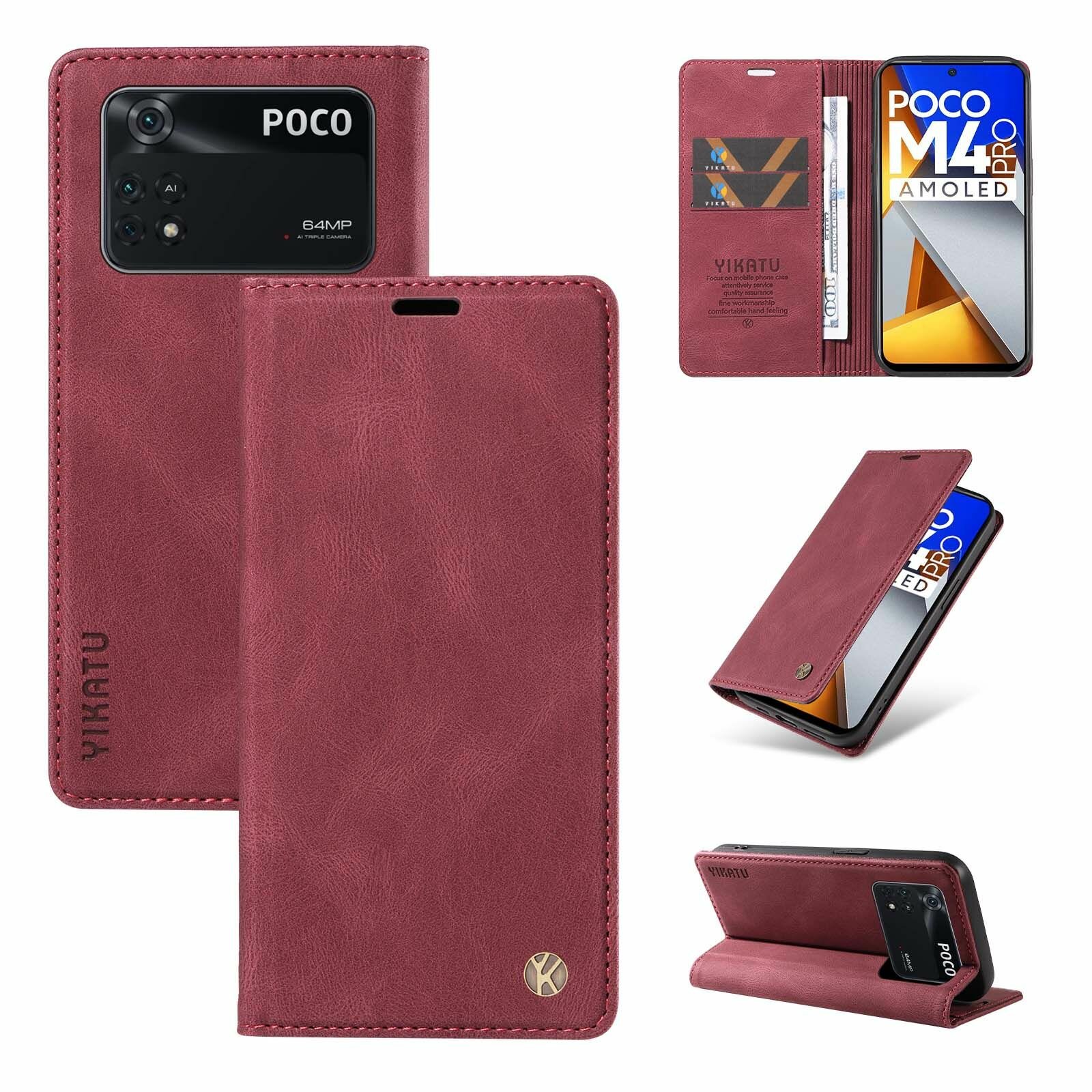 Подходит для Xiaomi POCO M4 Pro 4G / Сяоми Поко М4 Про 4Г / POCO M4 Pro Магнитные пряжки, кронштейны, сейсмостойкие, новинки