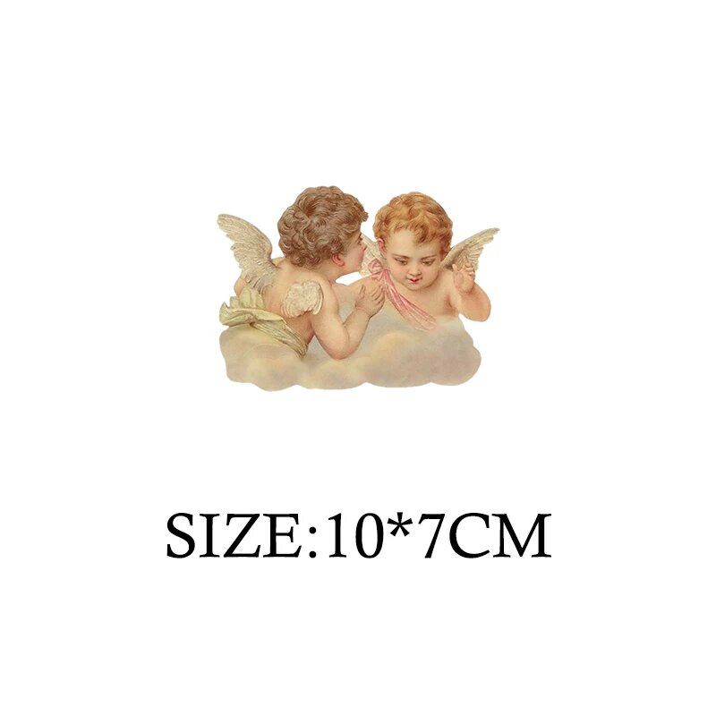 Термонаклейки крылья ангела и феи для одежды Белый, CC-117-3-X