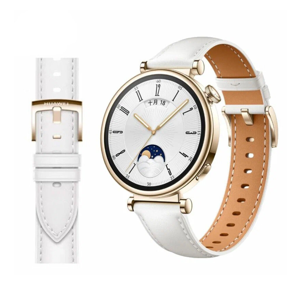HUAWEI EasyFit Fashion Leather Series Ремешок из натуральной кожи морозно-белого цвета (18 мм)