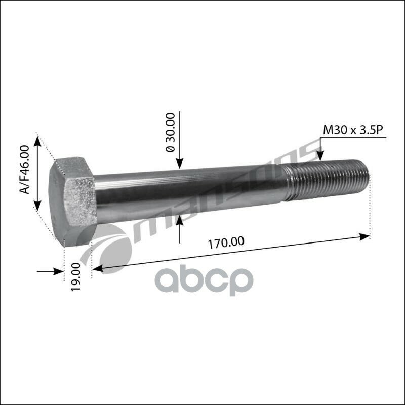 Болт рессоры Mansons арт. M30170