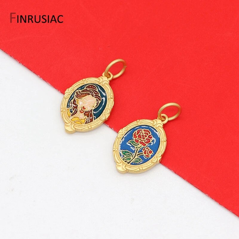Золотая подвеска FINRUSIAC, снежно-белая gold plated