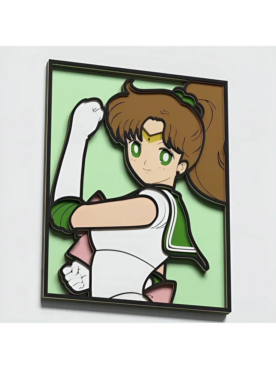 3D Картина по номерам из дерева Сейлор Юпитер, 23x30 см