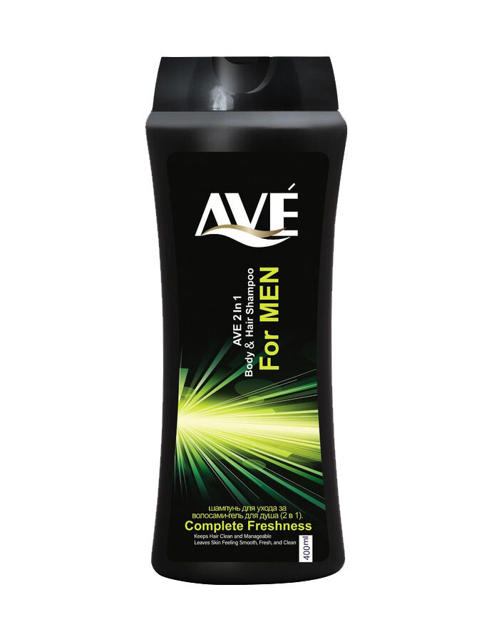 Ave For Men - Complete Freshness 2 в 1 Шампунь для ухода за волосами и гель для душа 400 мл.