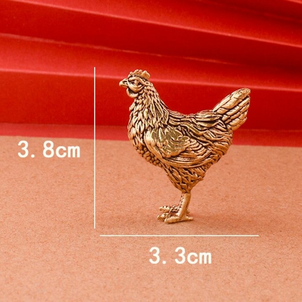 Статуэтка "Курица" Фэн-шуй, бронза (3.8*3.3 см.)