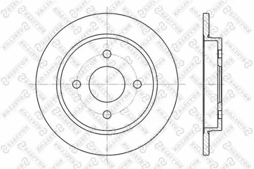 Диск торм. зад. Ford Focus/Sierra/Scorpi