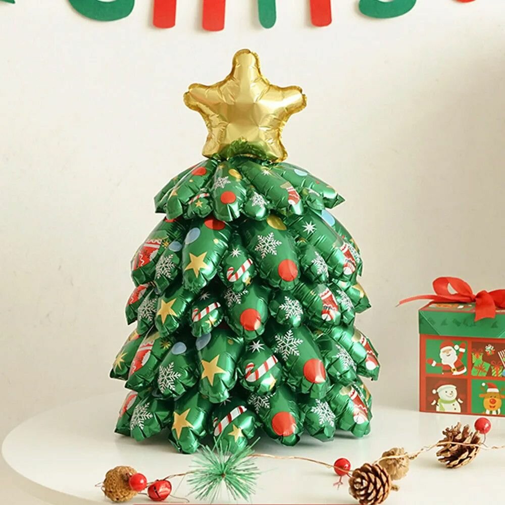 4D стоящая елка, собранная елка, 28x40 см, Рождество 2025 Новогоднее украшение, 1 шт.