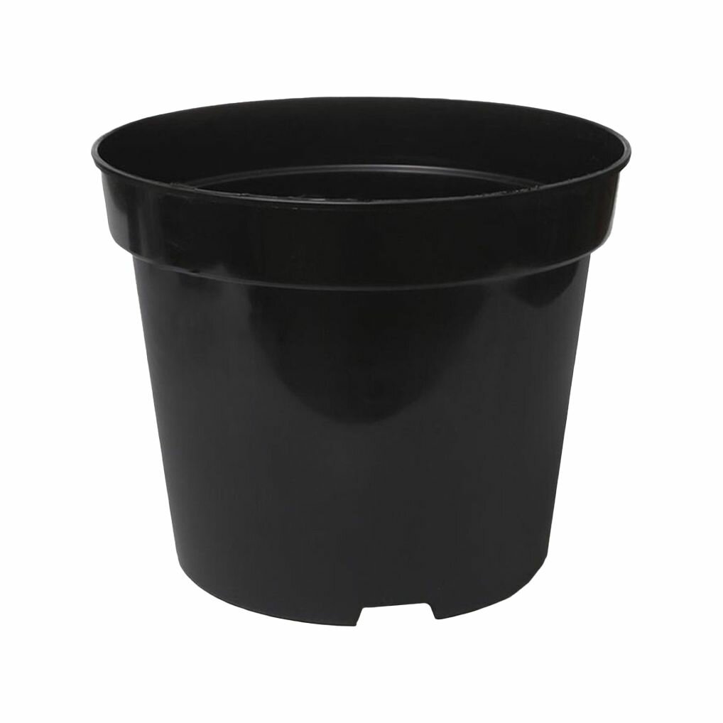 Пластиковый технический горшок с дренажными отверстиями для выращивания рассады и комнатных цветов, 20 л, диаметр 35,5 см, высота 30,5 см, цвет чёрный